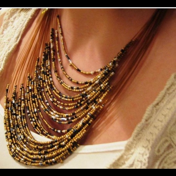 Jewelry | Multi Strand Seed Bead Necklace | Poshmark